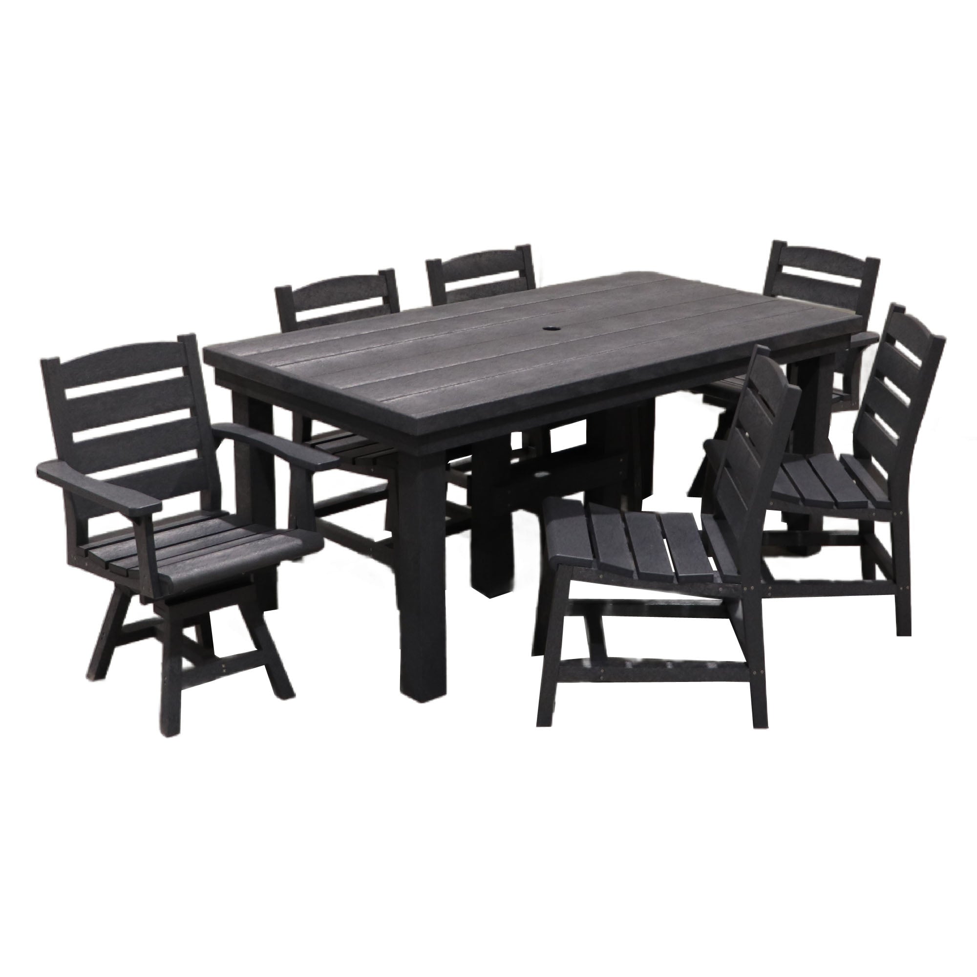 CR Plastics 72" Napa Dining Table with Side Chairs Set – Sun Country ...